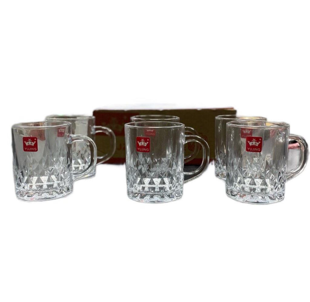 6PC Drinking Glass Cup Set (Crystal Design) – Peterborough DIY Pound ...